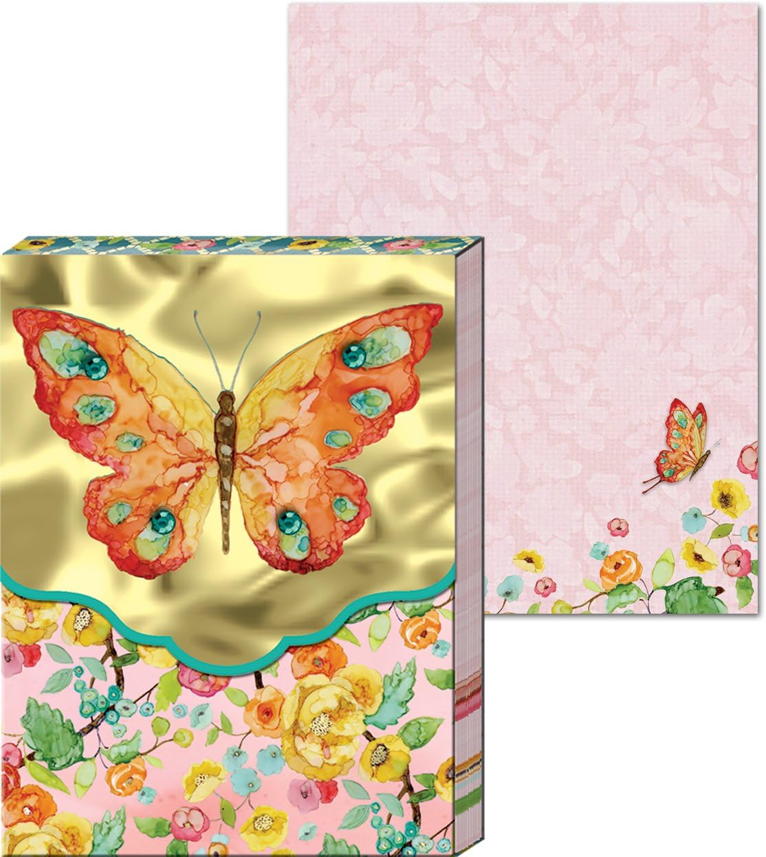 Notepad Pocket Orange Butterfly | Edelweiss Imports