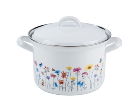 Pot with Lid 20cm Flora | Edelweiss Imports